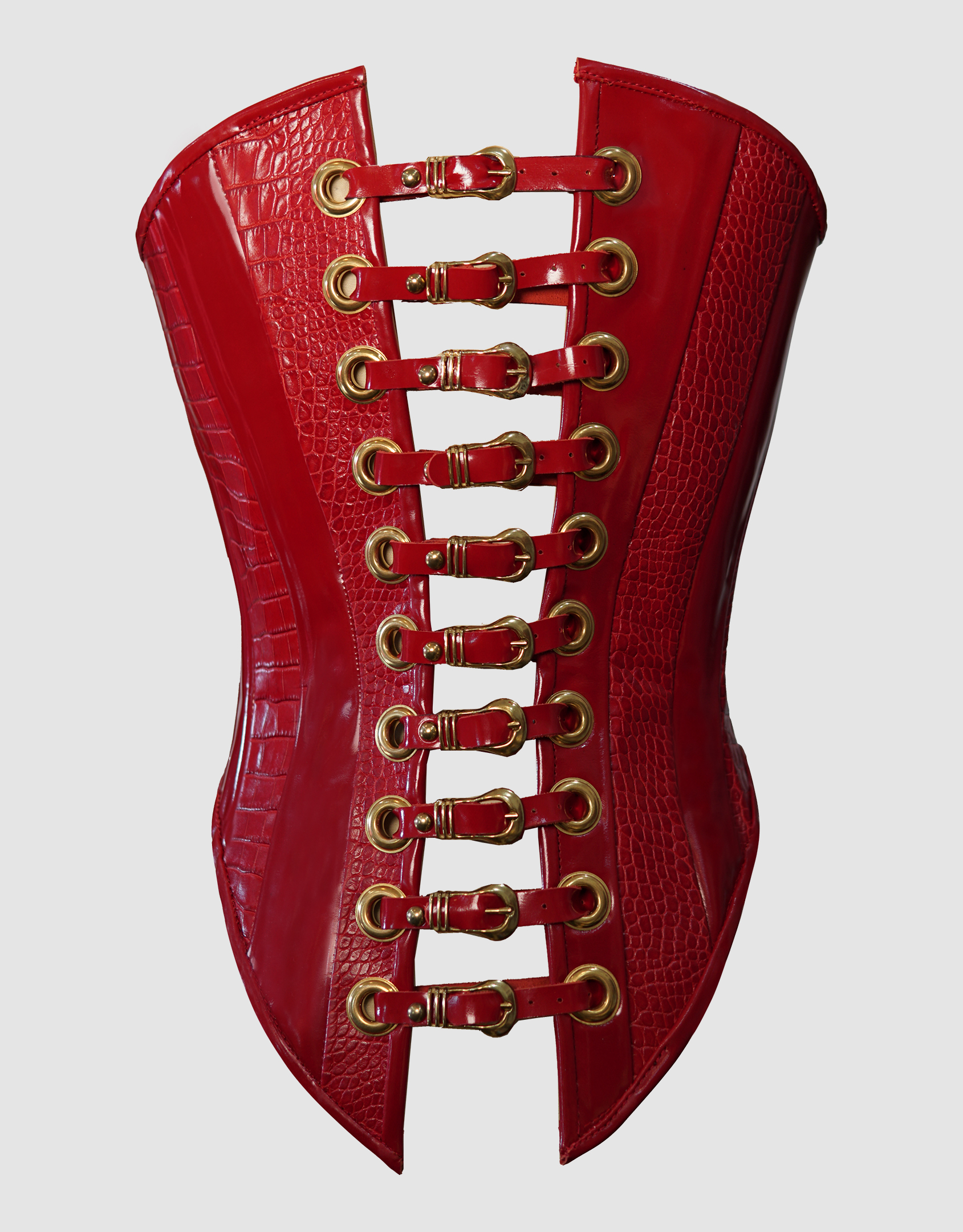 The Buckled Spine Leather Corset - CANDICE CUOCO