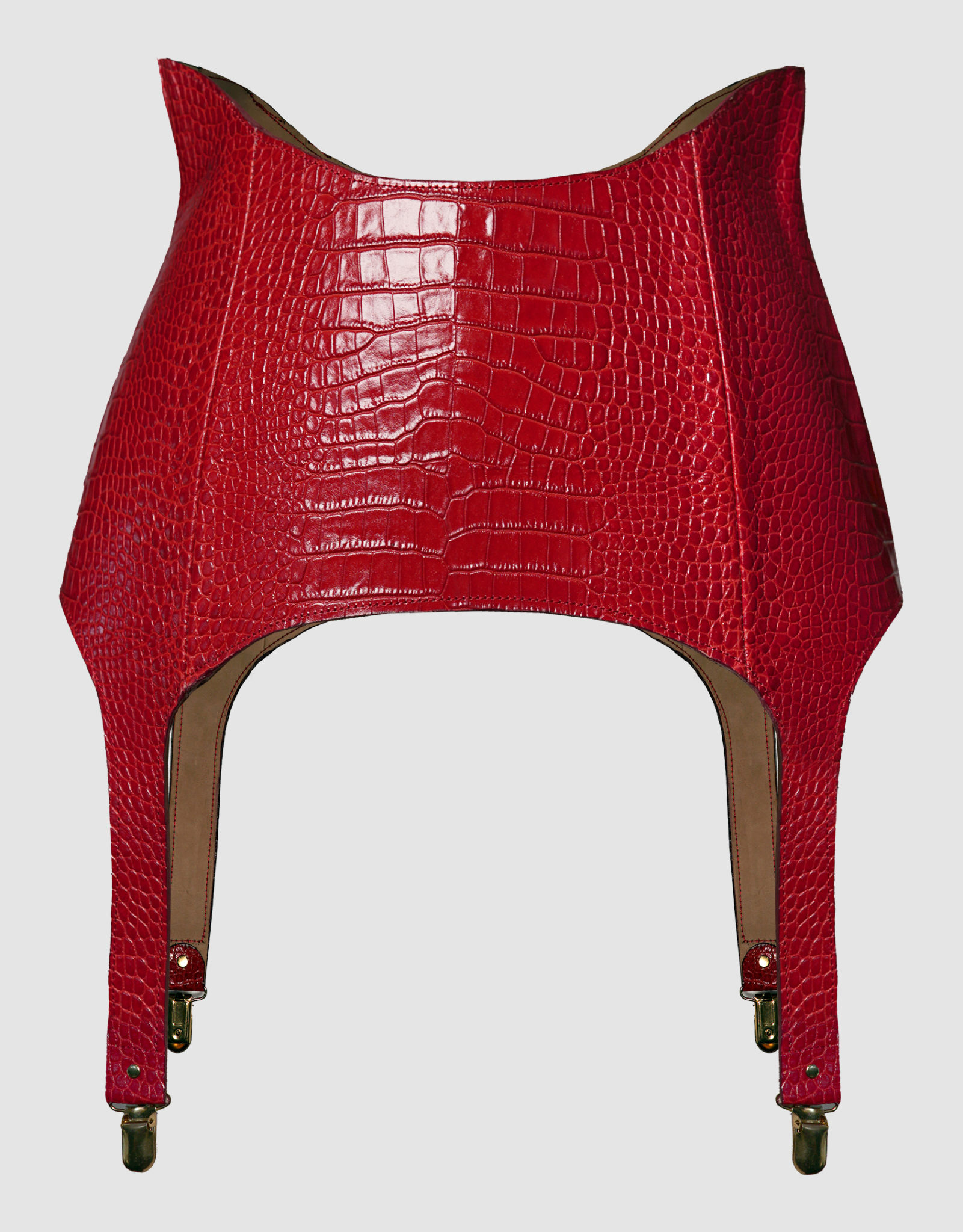 The High Waist Leather Corset Garter Belt - CANDICE CUOCO